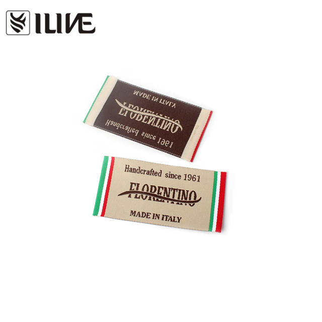 High Deity End Folded Luxury Jacquard Textile Woven Labels For Bags ...