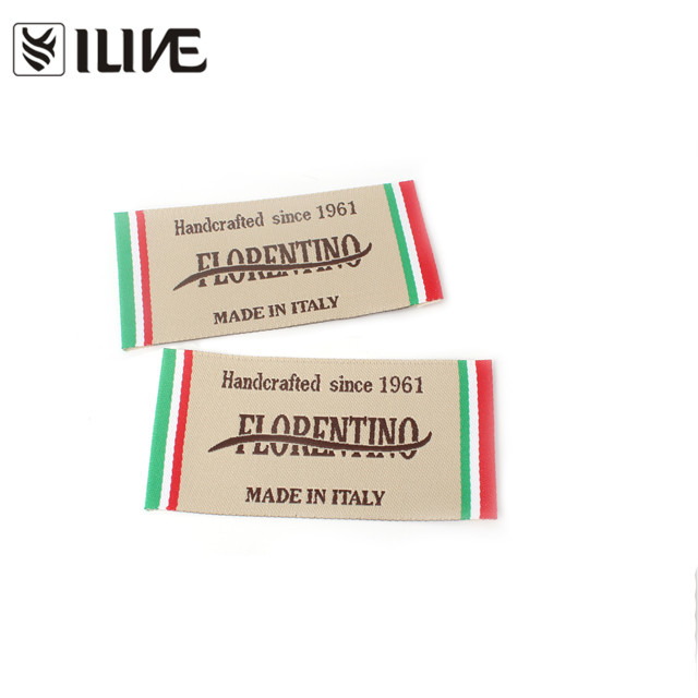 High Deity End Folded Luxury Jacquard Textile Woven Labels For Bags ...